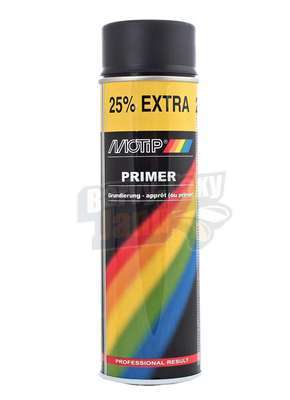 Základní barva ve spreji Černá 500ml Motip - Barvy laky Janů